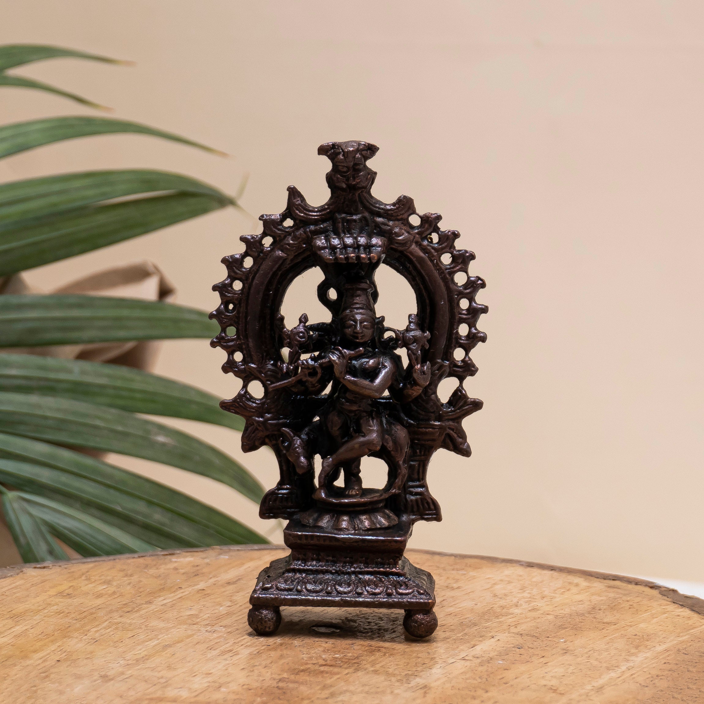 Copper Krishna Idol – Kavi Kalaa